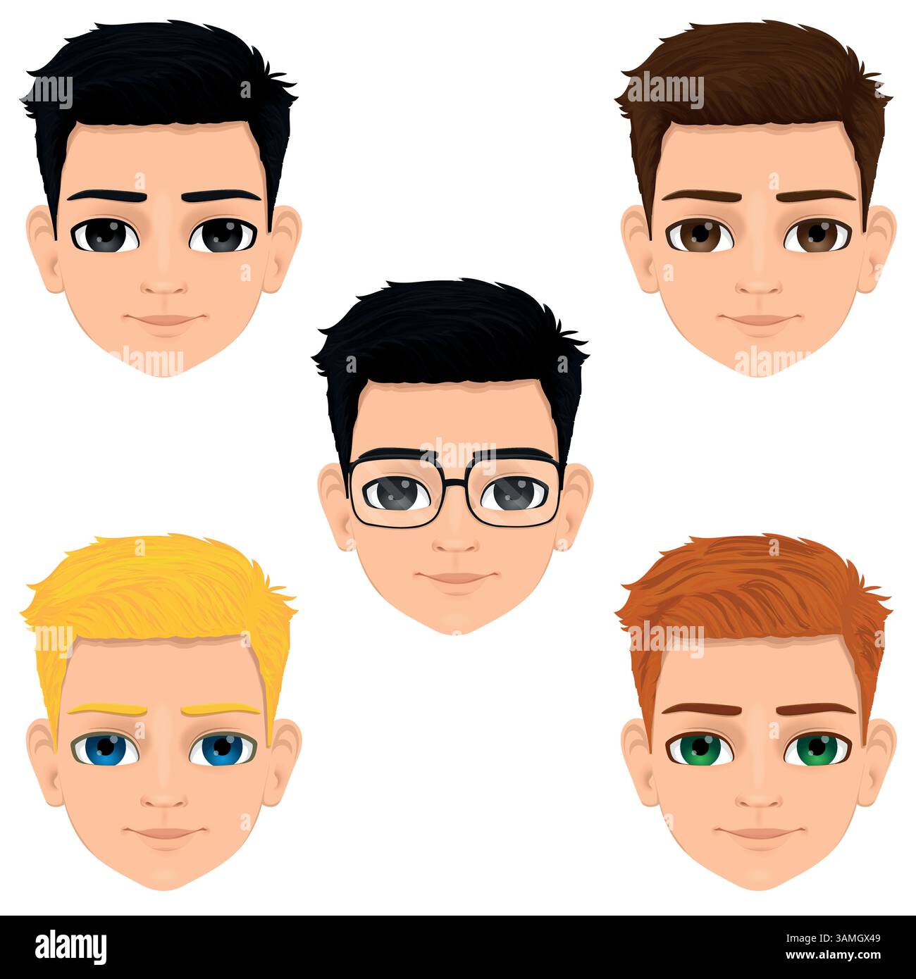 Boy with blond hair Cut Out Stock Images & Pictures - Alamy