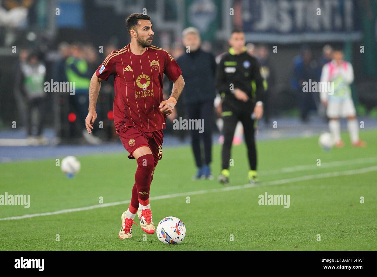 Zeki celik of as roma runs with the ball hi-res stock photography and ...