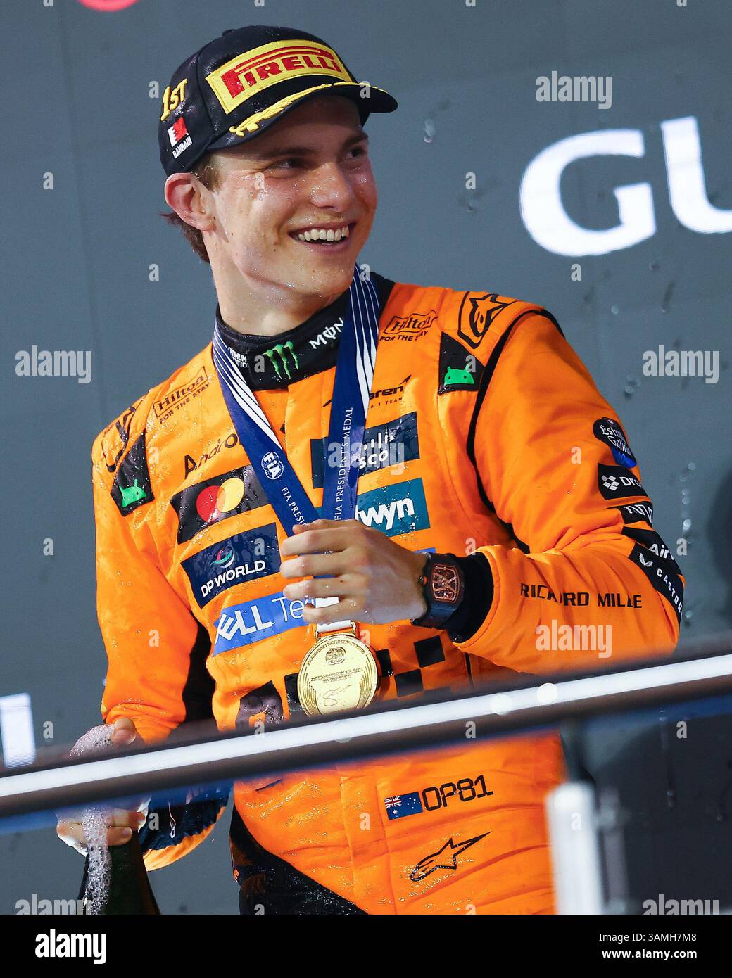 13th April 2025: Sakhir, Bahrain: Winner PIASTRI Oscar (aus), McLaren ...