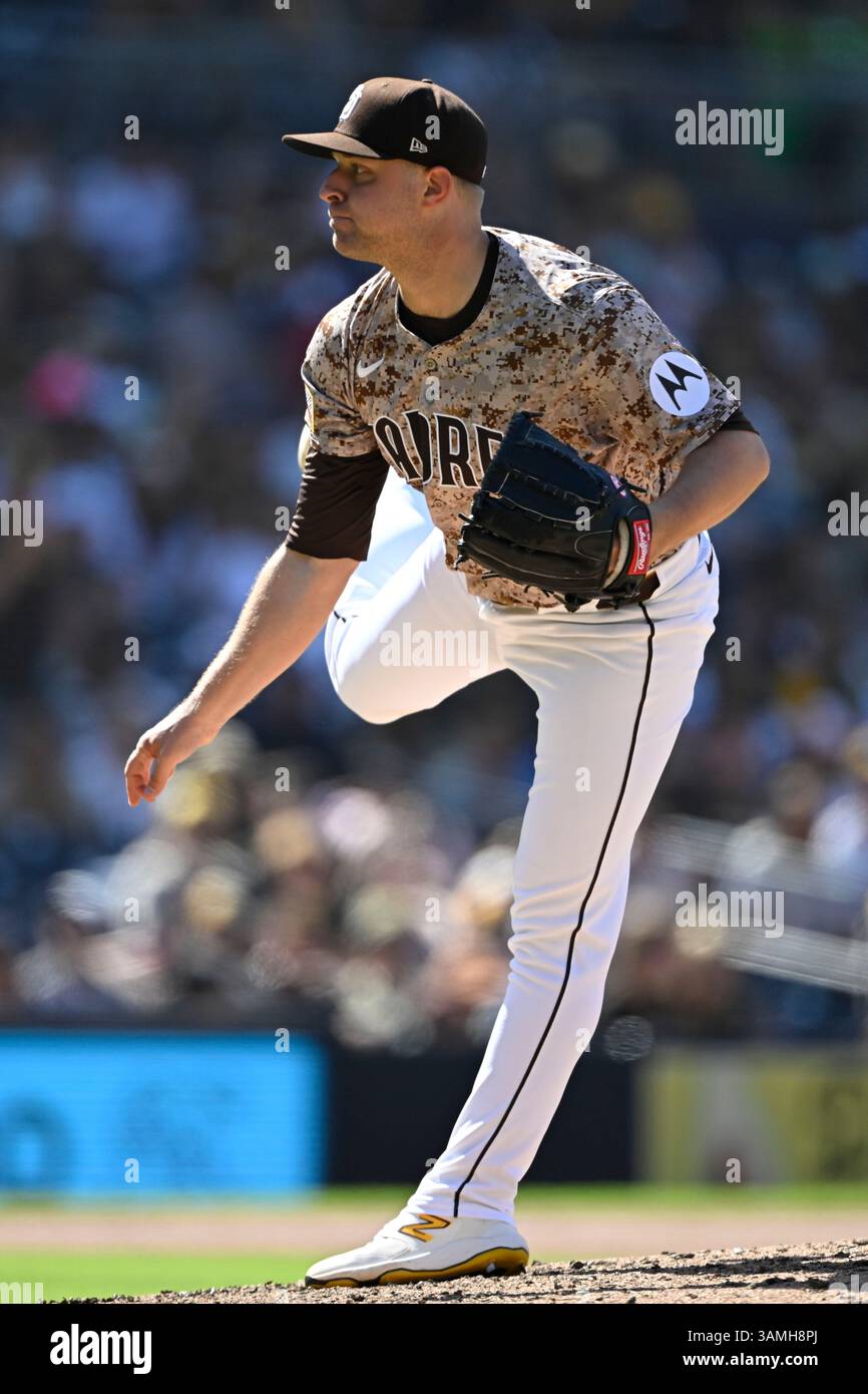 San Diego Padres starting pitcher Michael King (34) delivers during the ...