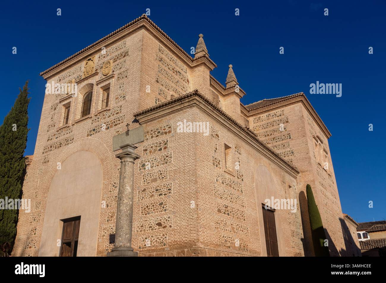 Iglesia de Santa Maria de la Alhambra, Catholic Church Building Exterior Facade, Andalusia ...
