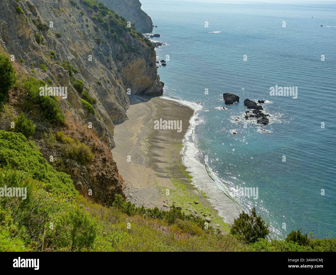 Framing of the `Praia da Cova da mijona`. Image captured in summer and ...