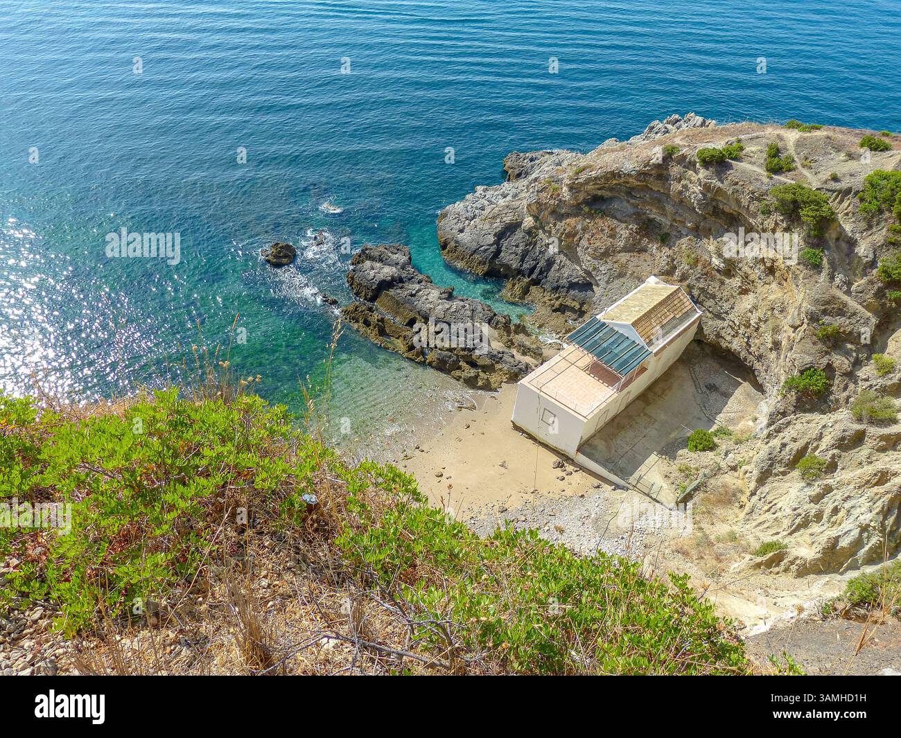 Framing of the `Praia da Cova da mijona`. Image captured in summer and ...