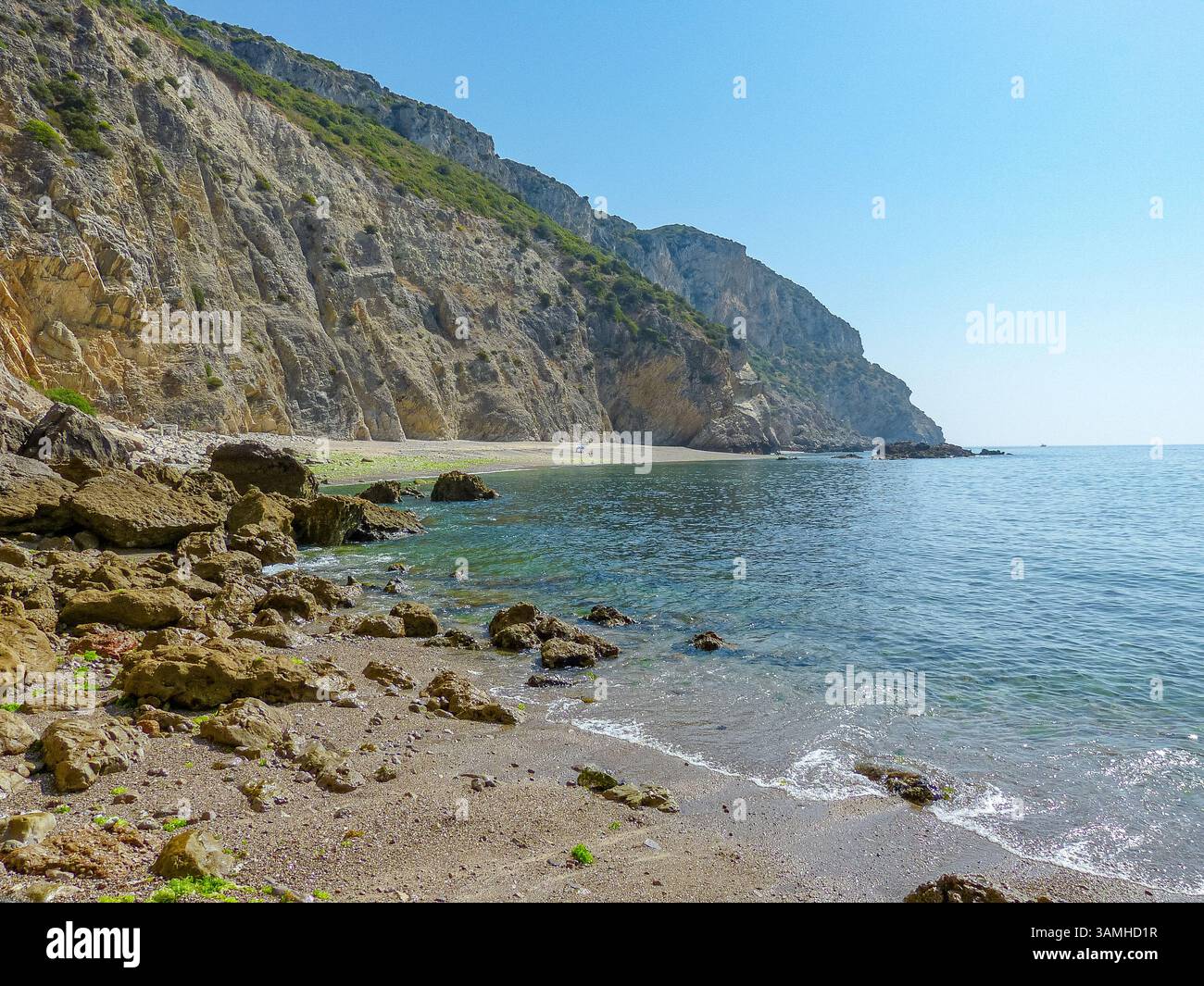 Framing of the `Praia da Cova da mijona`. Image captured in summer and ...