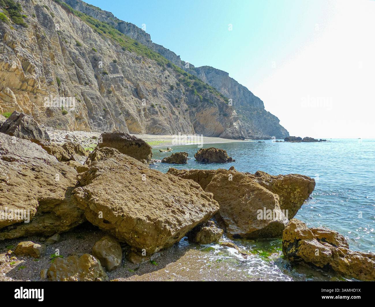 Framing of the `Praia da Cova da mijona`. Image captured in summer and ...