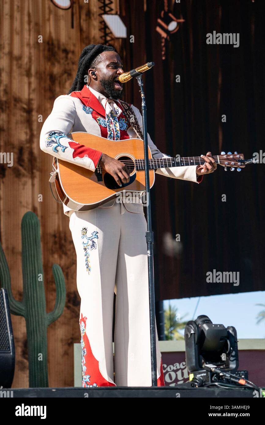 Shaboozey performs during the first weekend of the Coachella Valley ...