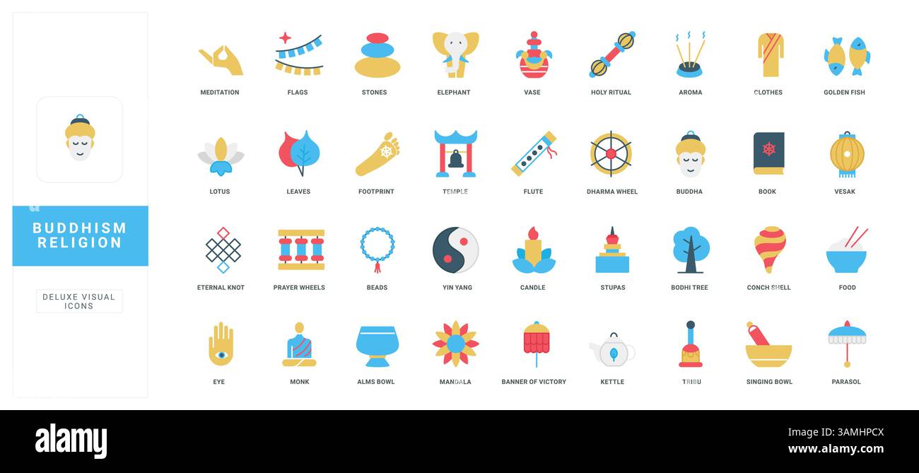 Buddhism, Buddhist temple and monk offering, Buddha statue, mandala ...