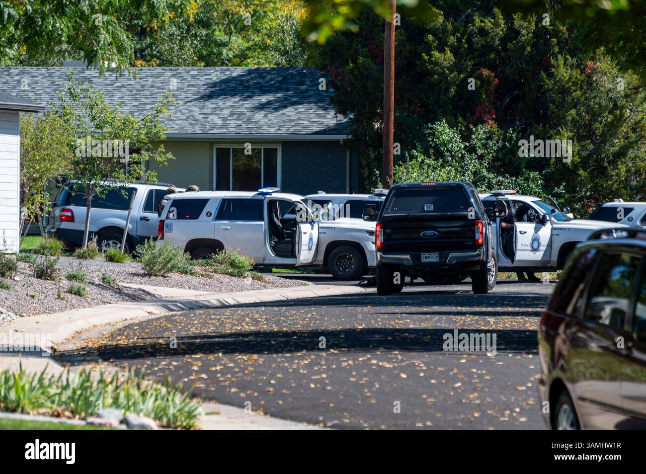 Denver Police Standoff Stock Photo - Alamy