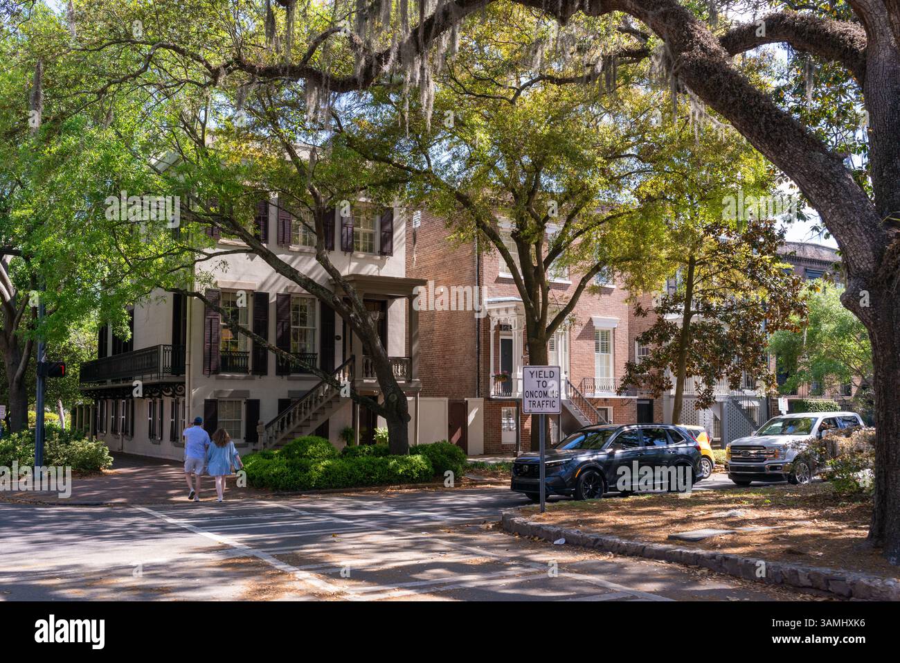 Scenes of the picturesque Historic District in Savannah, Georgia, a ...