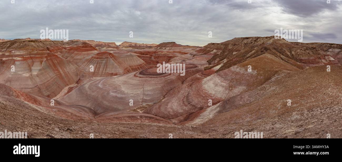 Colorful Bentonite Hills and the San Rafael Reef in the San Rafael ...