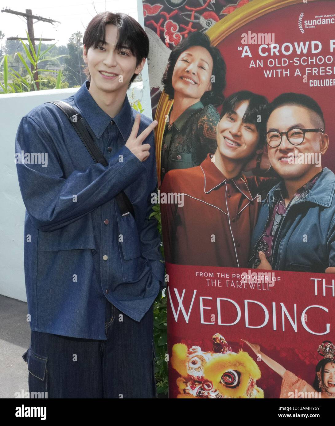 Los Angeles, USA. 13th Mar, 2025. Han Gi-chan arrives at THE WEDDING ...