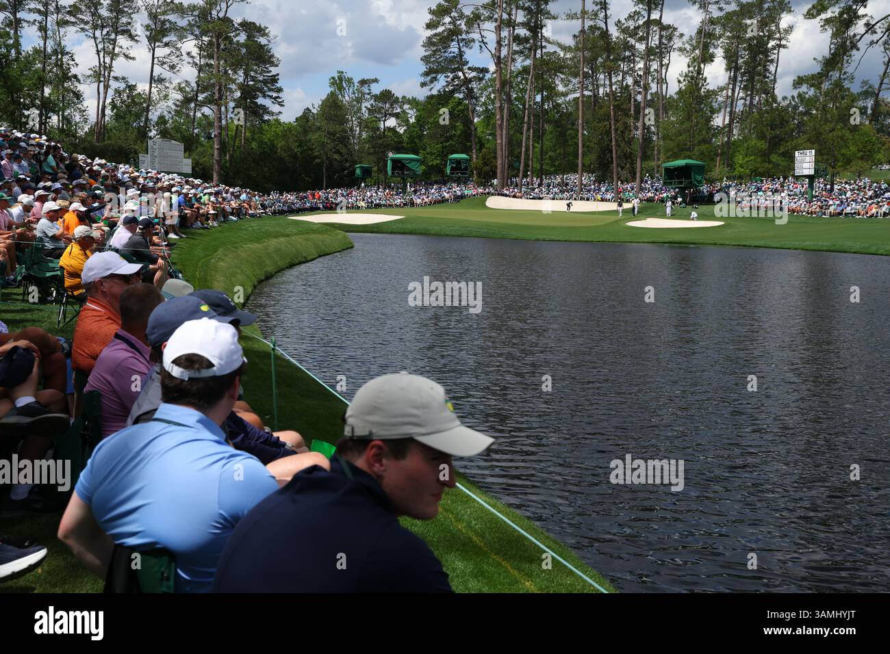 A general view on the 16th hole during the day 2 of the 2025 Masters ...