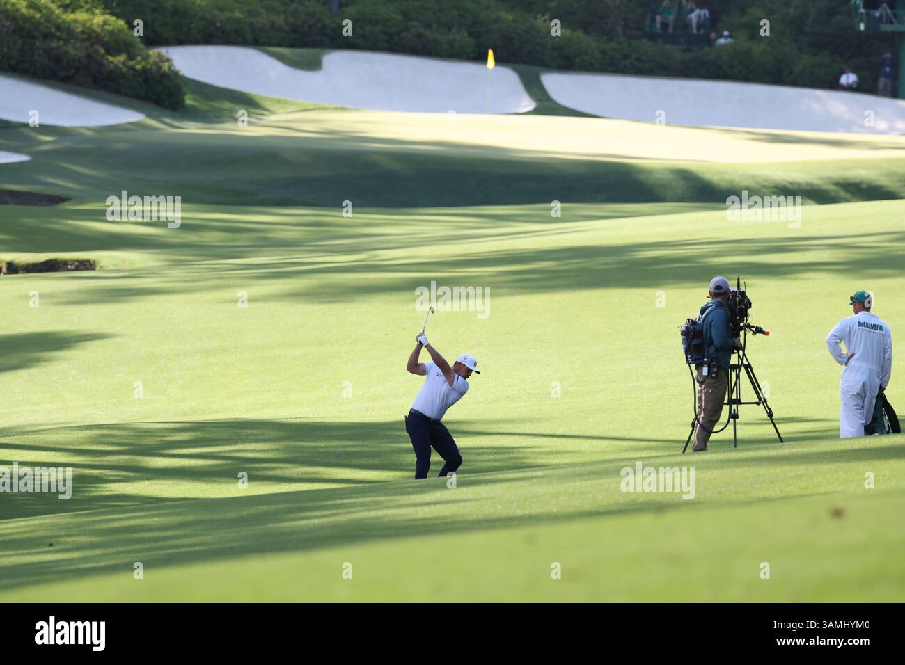 United States' Bryson DeChambeau on the 13th hole during the day 3 of ...