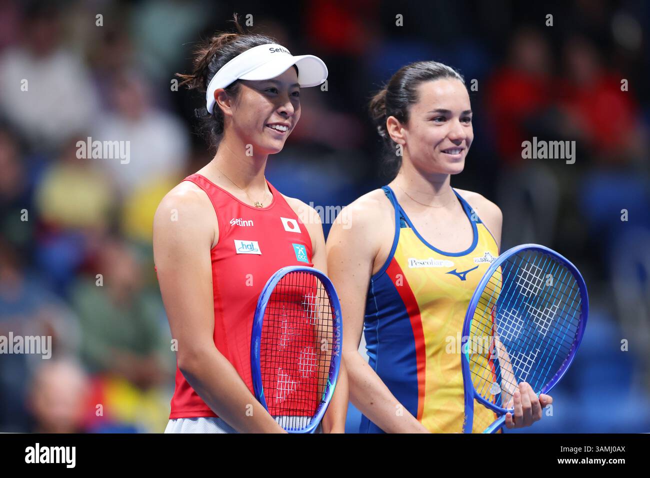 Tokyo, Japan. 12th Apr, 2025. (L to R) Ena Shibahara (JPN), Miriam ...