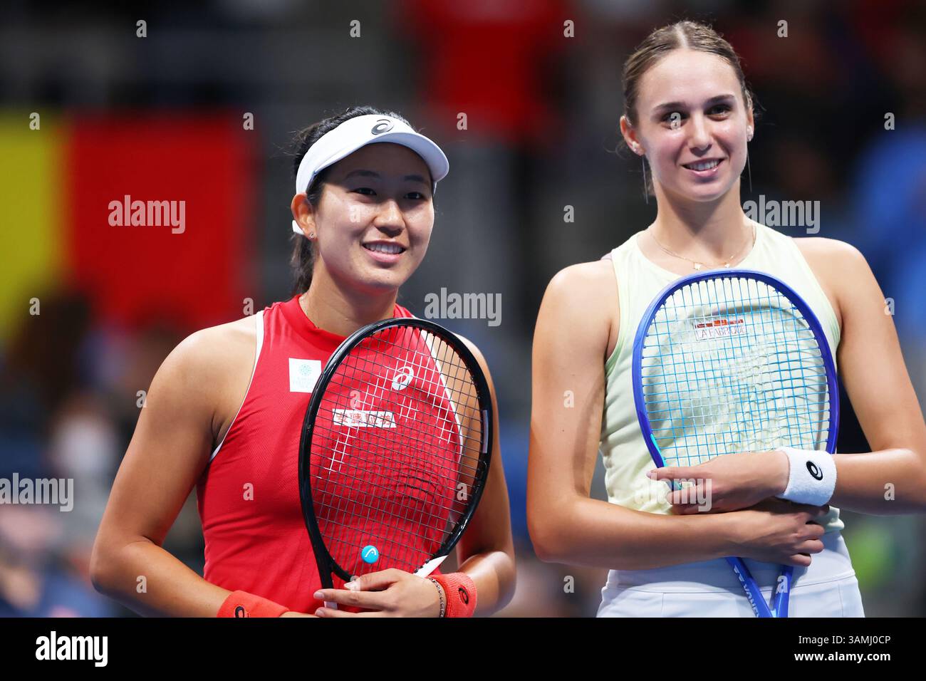 Tokyo, Japan. 12th Apr, 2025. (L to R) Moyuka Uchijima (JPN), Anca ...