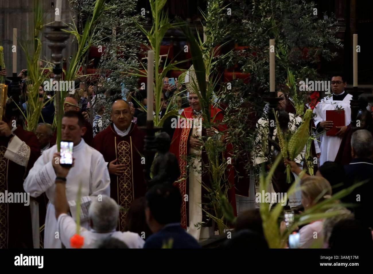 Mexico City, Mexico. 13th Apr, 2025. Archbishop Primate of Mexico ...