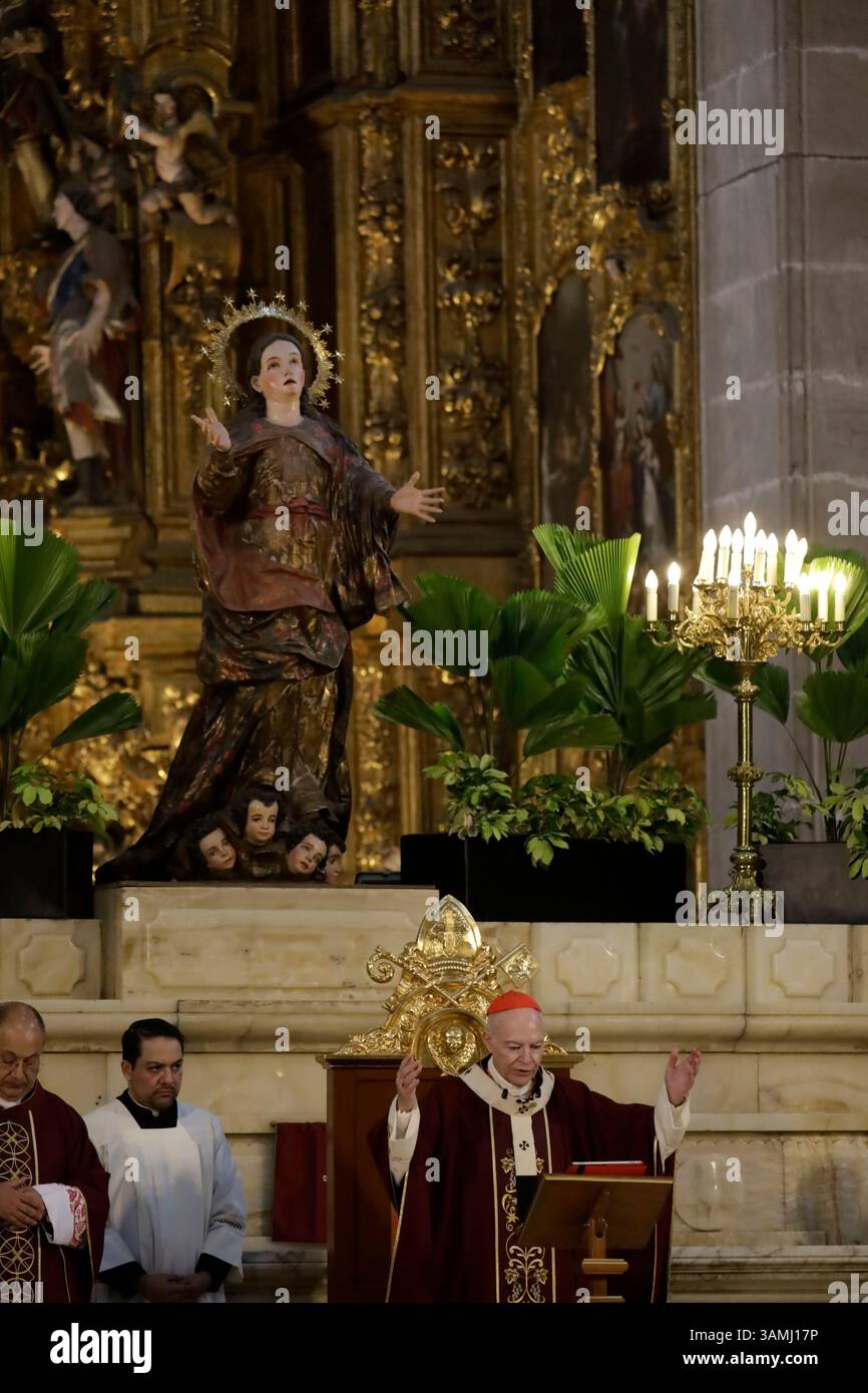 Mexico City, Mexico. 13th Apr, 2025. Archbishop Primate of Mexico ...