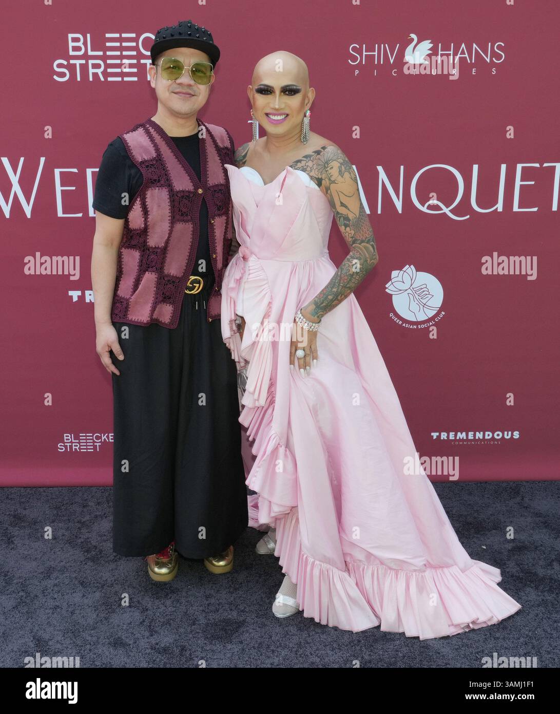 (L-R) Jeremiah Abraham and Ongina at THE WEDDING BANQUET Drag Brunch ...