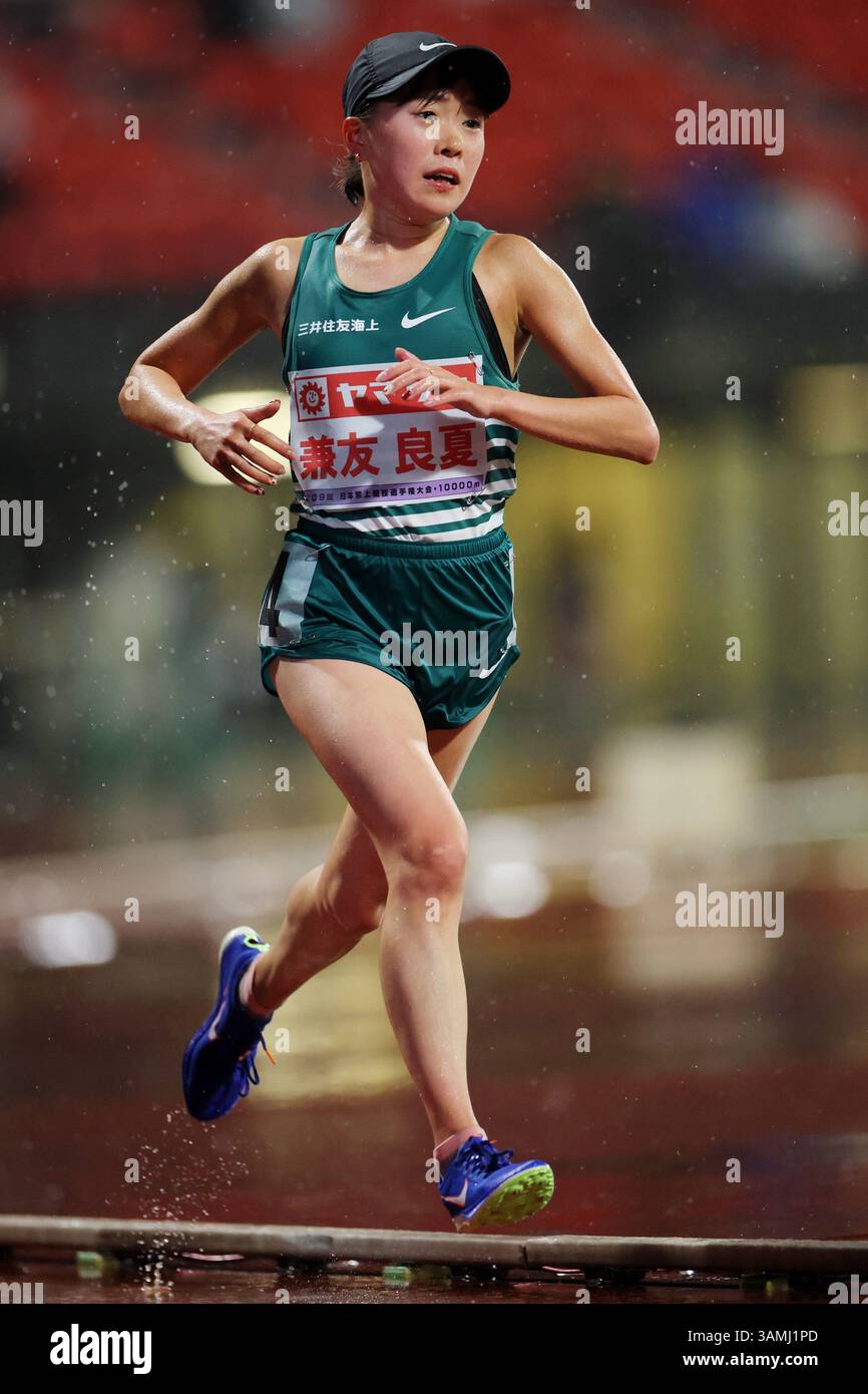 Kumamoto, Japan. 12th Apr, 2025. Kazuna Kanetomo Athletics : The 109th Japan Track & Field ...