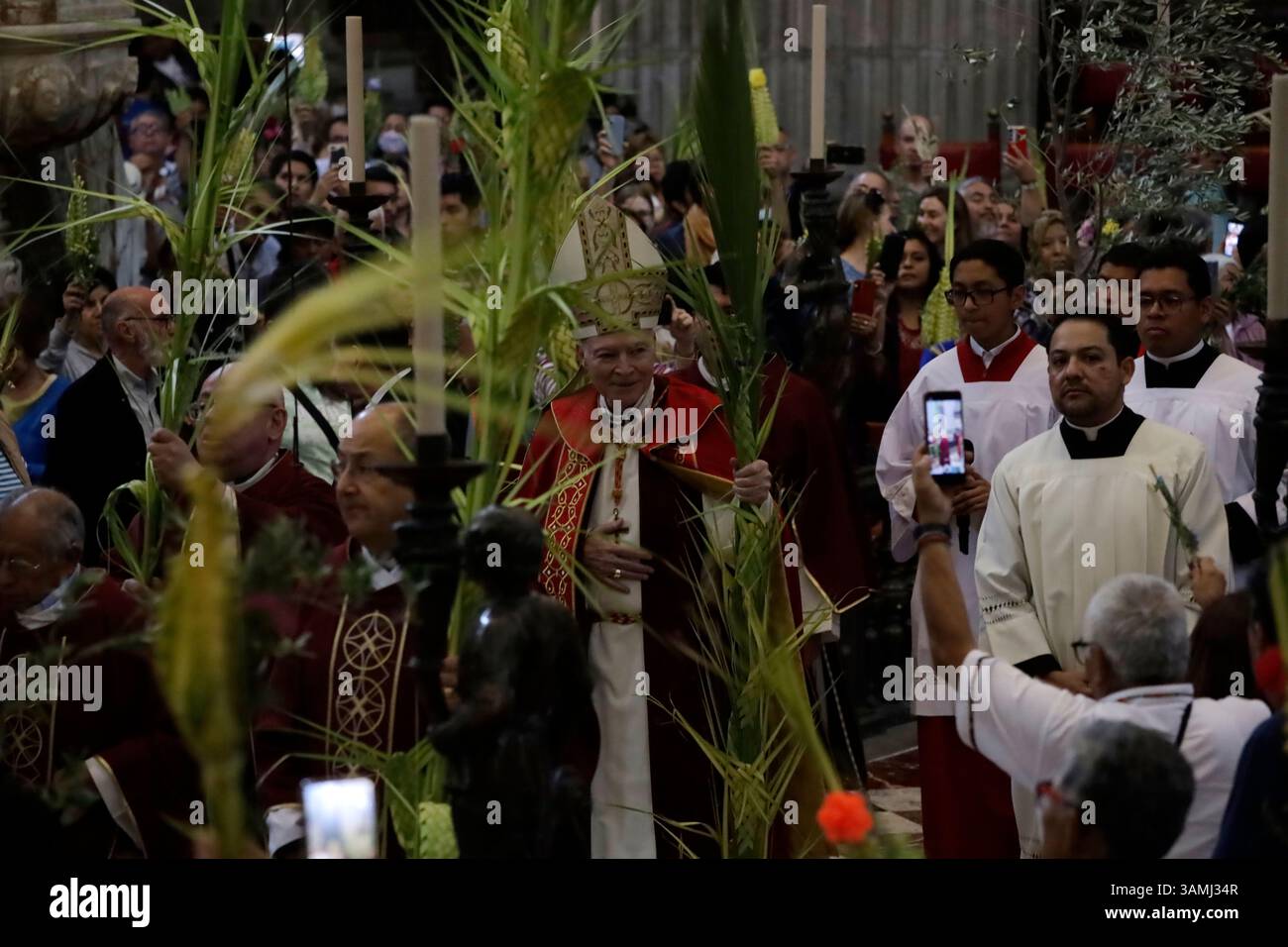 Archbishop Primate of Mexico, Carlos Aguiar Retes attends the solemn ...