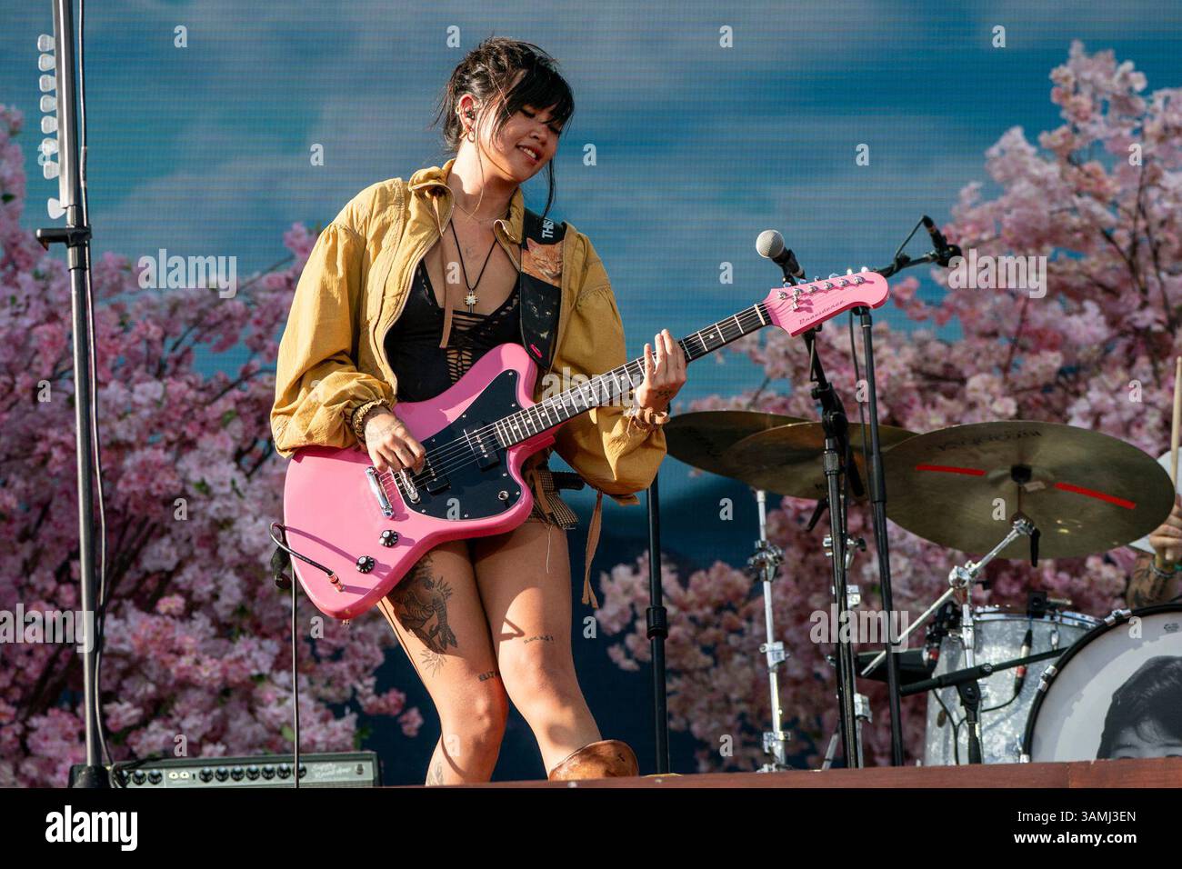 beabadoobee performs during the first weekend of the Coachella Valley ...