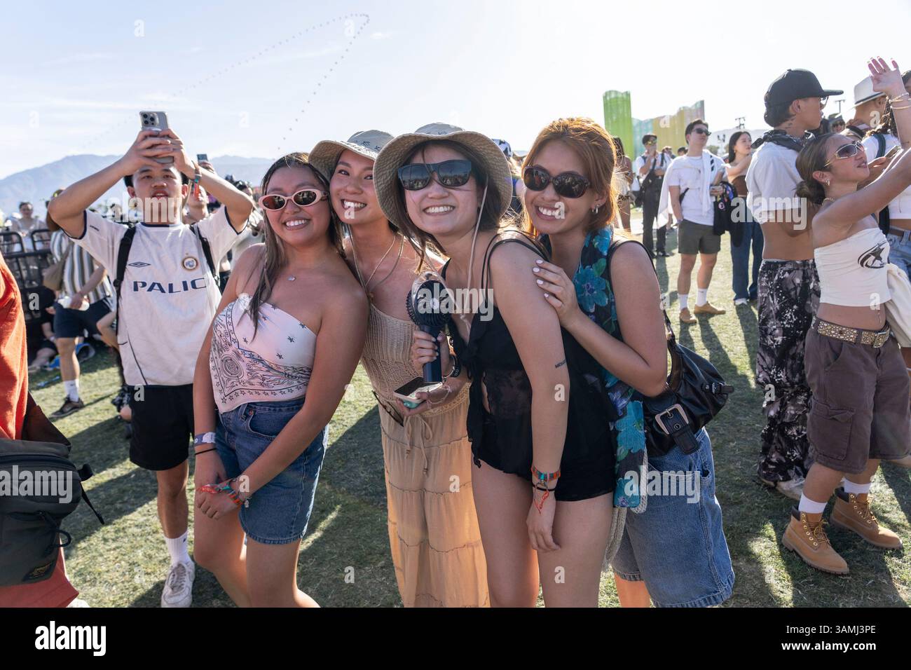 Festivalgoers are seen during the first weekend of the Coachella Valley ...