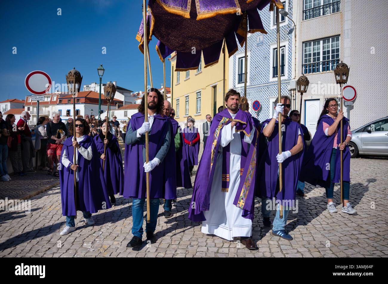 Catholic faithful walk during the traditional Holy Week procession of ...