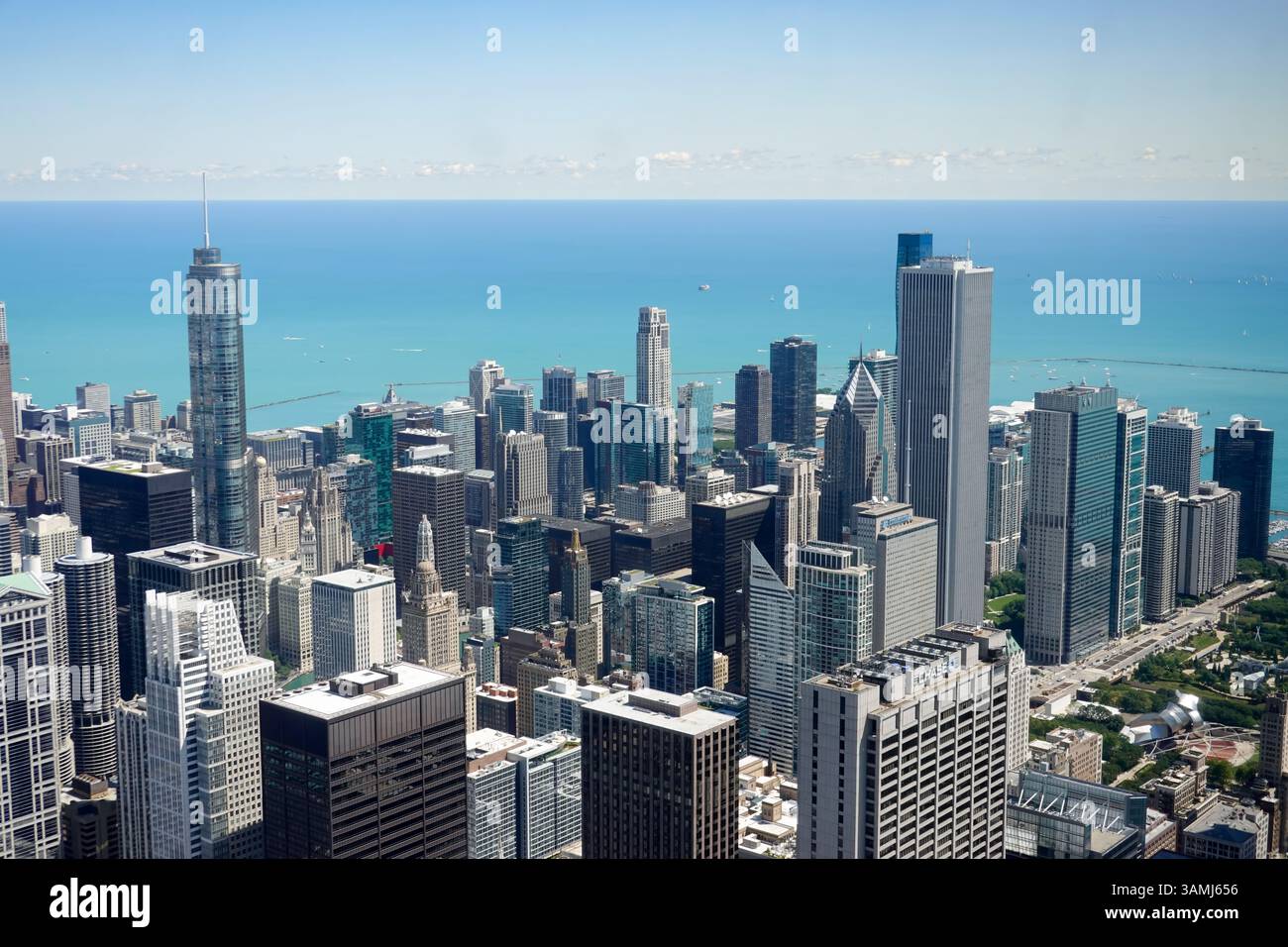 Vibrant Chicago Skyline at Sunset from 360 Chicago Stock Photo - Alamy