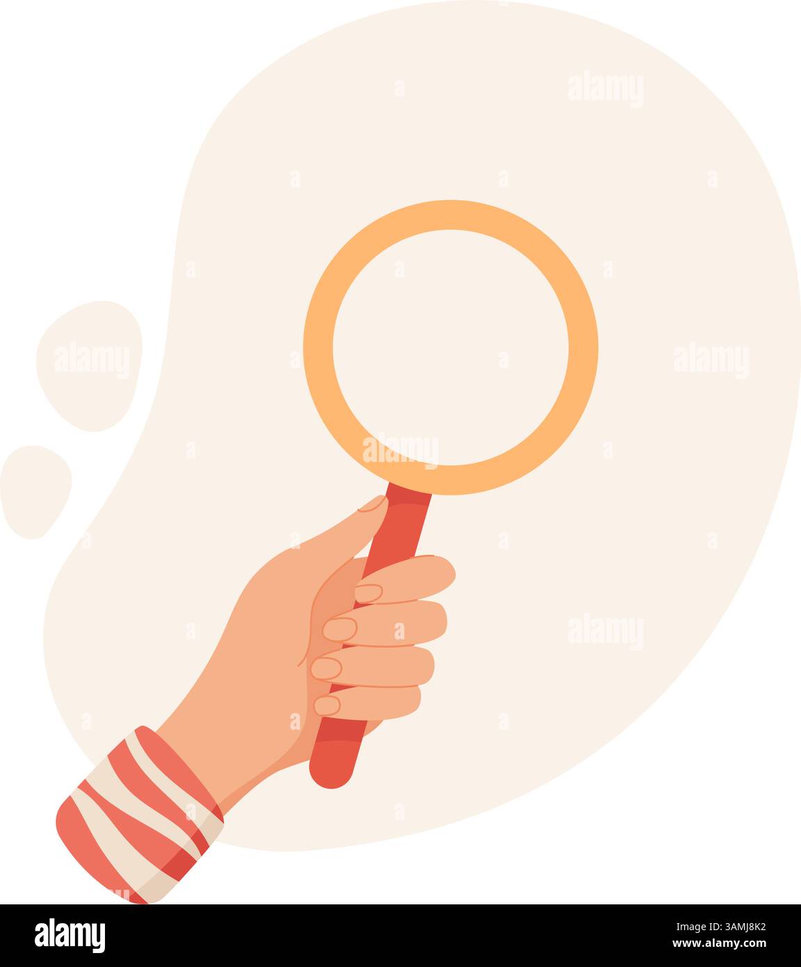 Hand Holding Magnifying Glass Cartoon Stock Vector Image & Art - Alamy