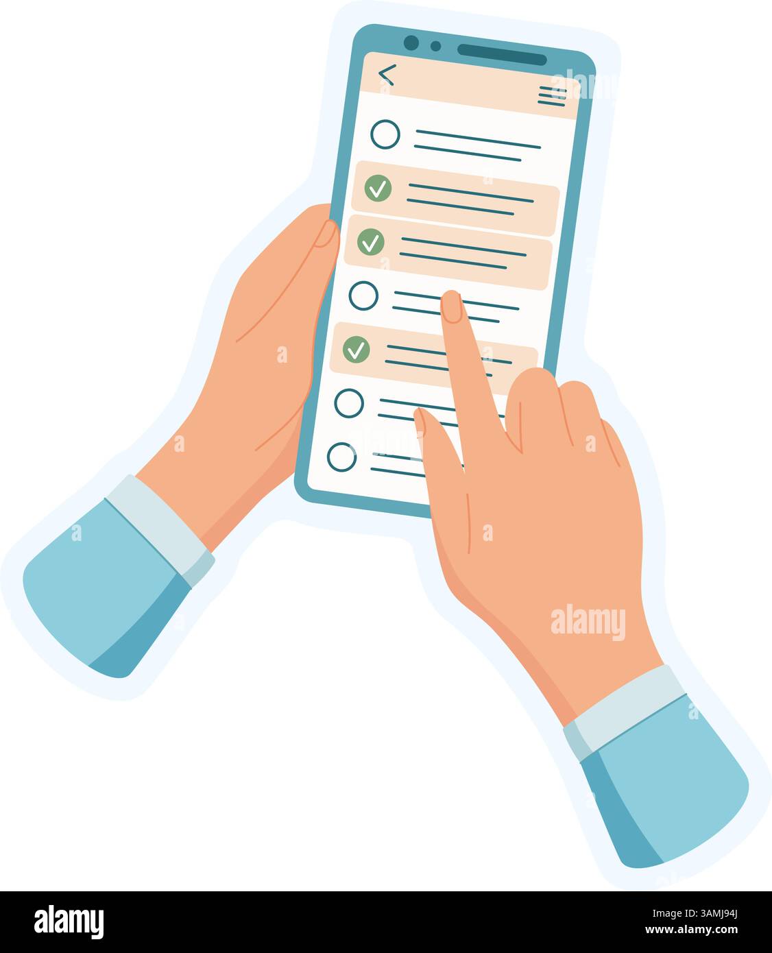 Woman scanner holding Stock Vector Images - Alamy