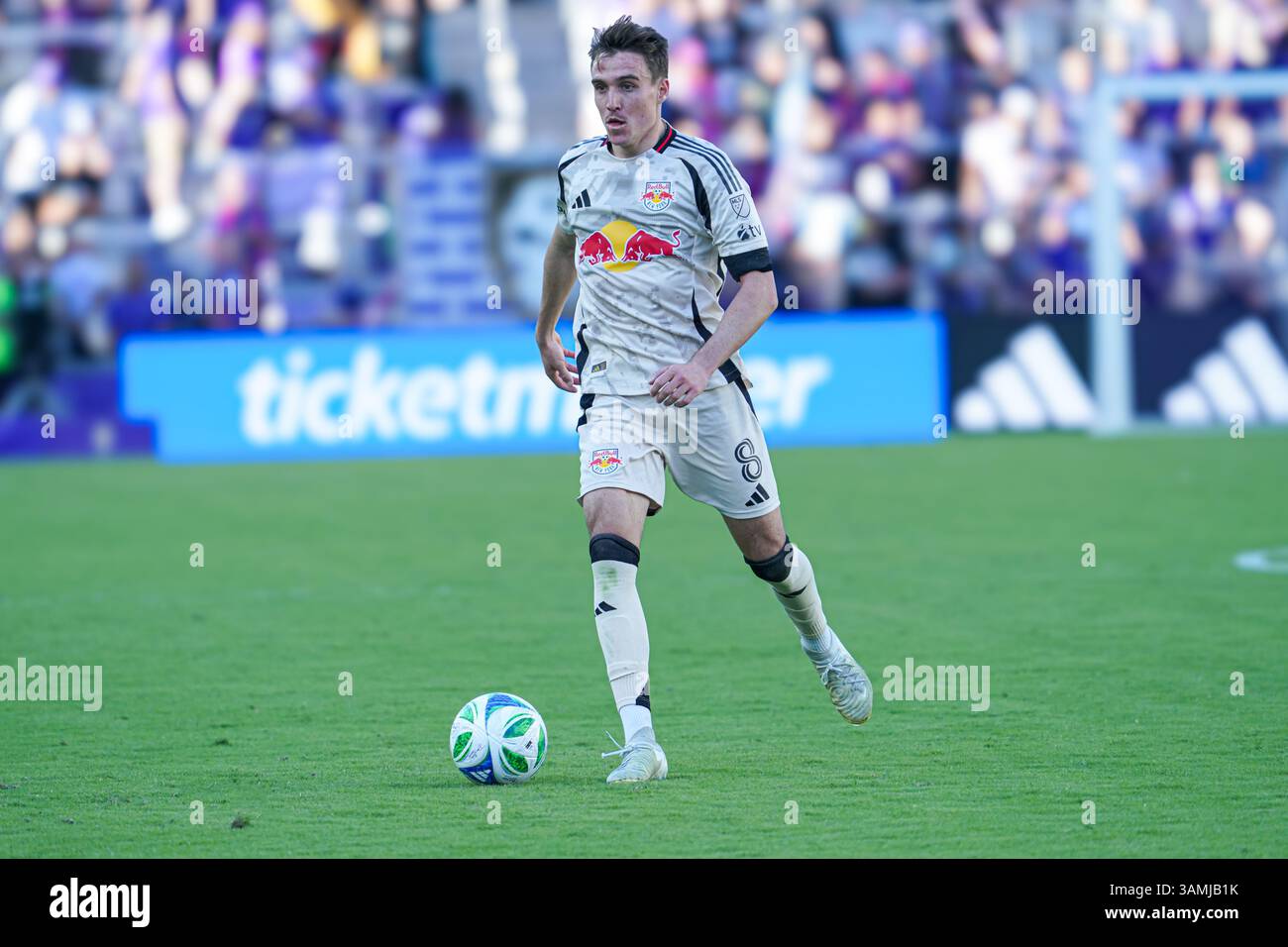 Orlando, Florida, USA, April 12, 2025, New York Red Bulls player Peter ...