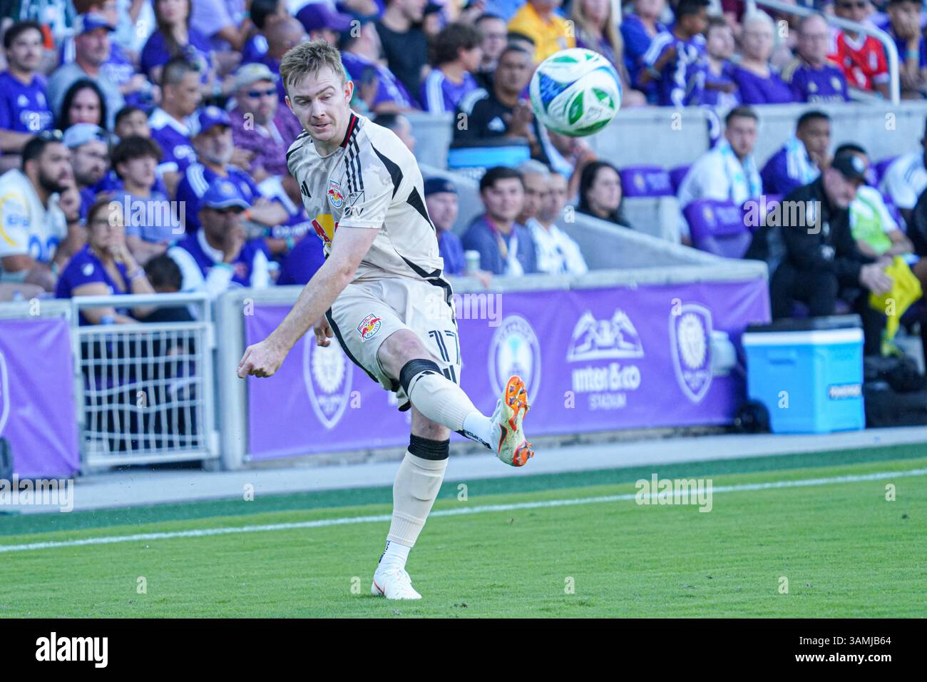 Orlando, Florida, USA, April 12, 2025, New York Red Bulls player ...