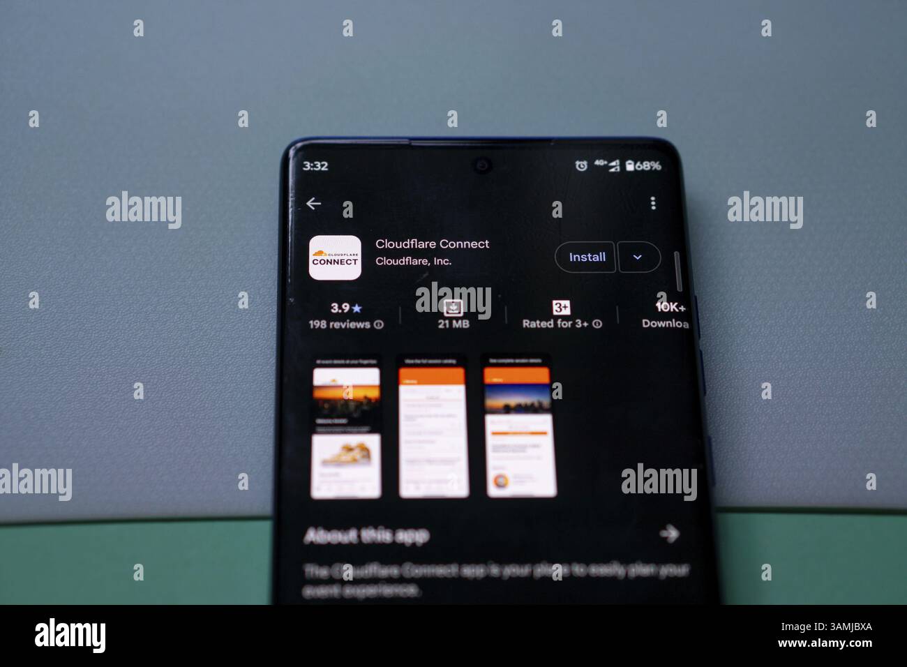Cloudflare logo on screen. Cloudflare is an American content delivery ...