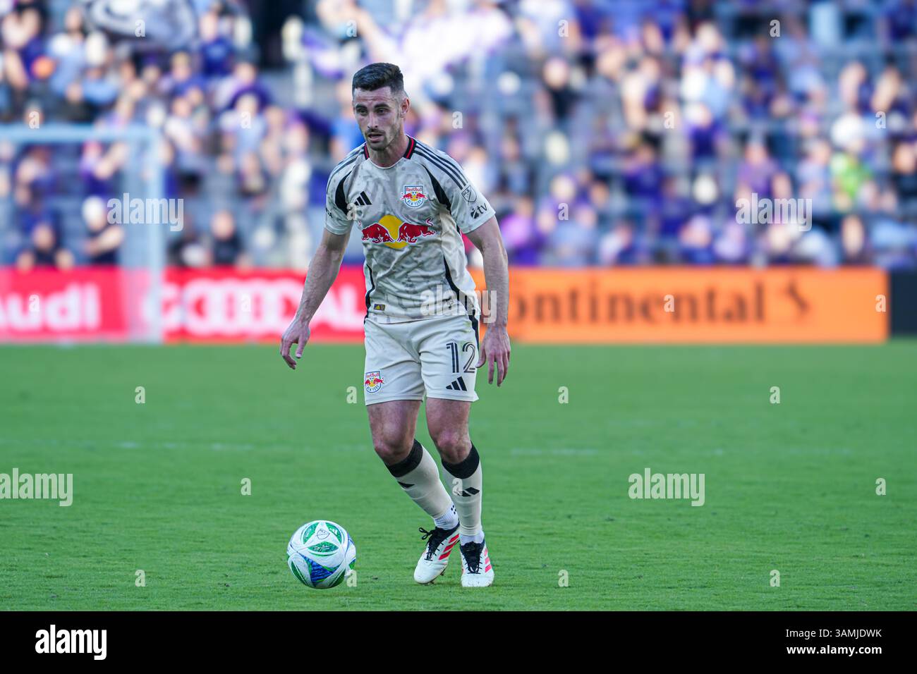 Orlando, Florida, USA, April 12, 2025, New York Red Bulls player Dylan ...