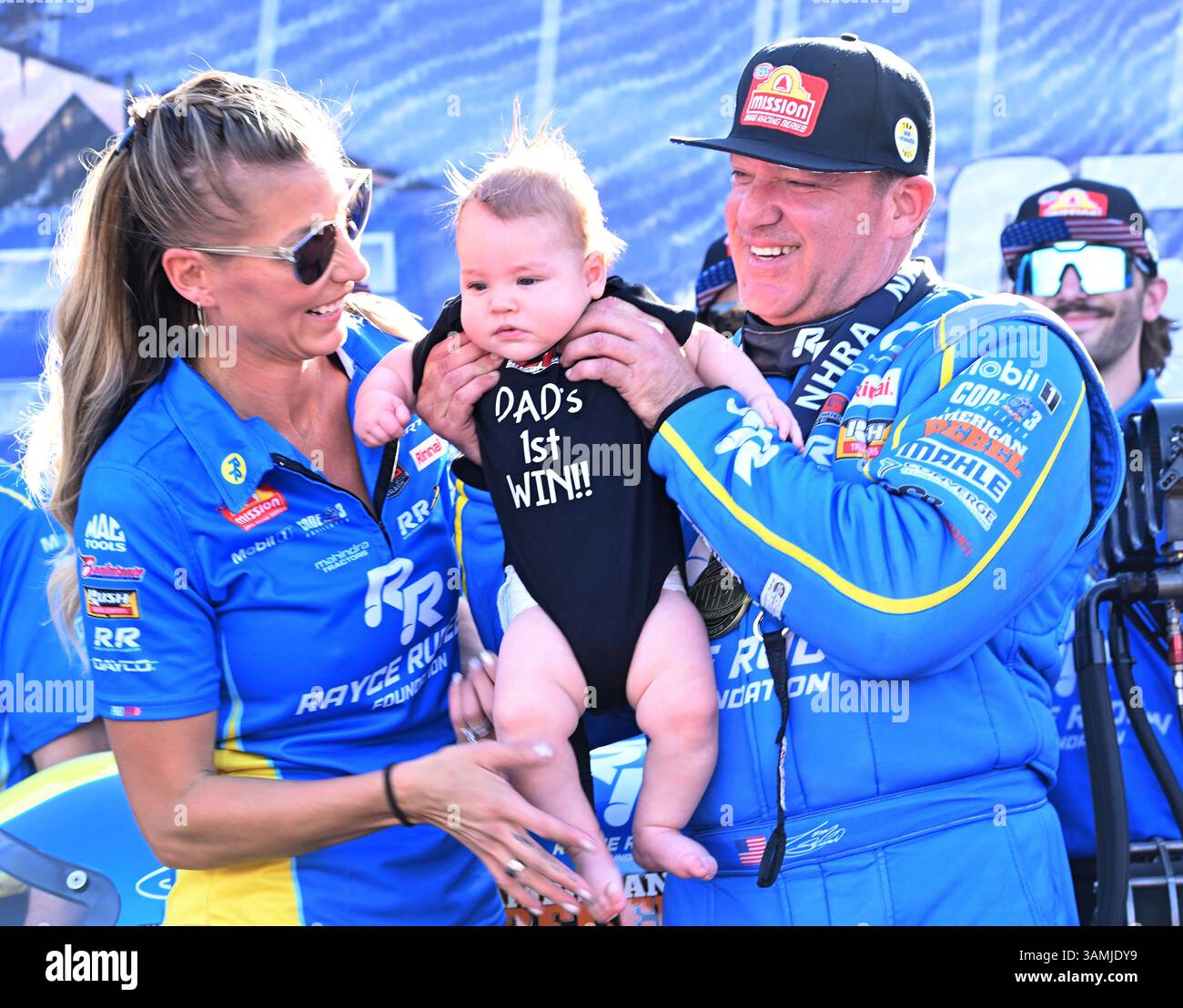LAS VEGAS, NV - APRIL 13: Top Fuel driver Tony Stewart celebrates with ...