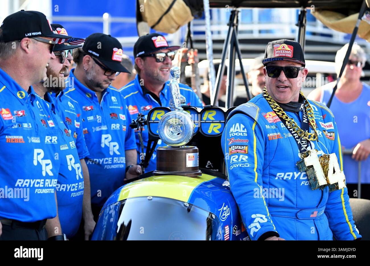 LAS VEGAS, NV - APRIL 13: Top Fuel driver Tony Stewart celebrates after ...