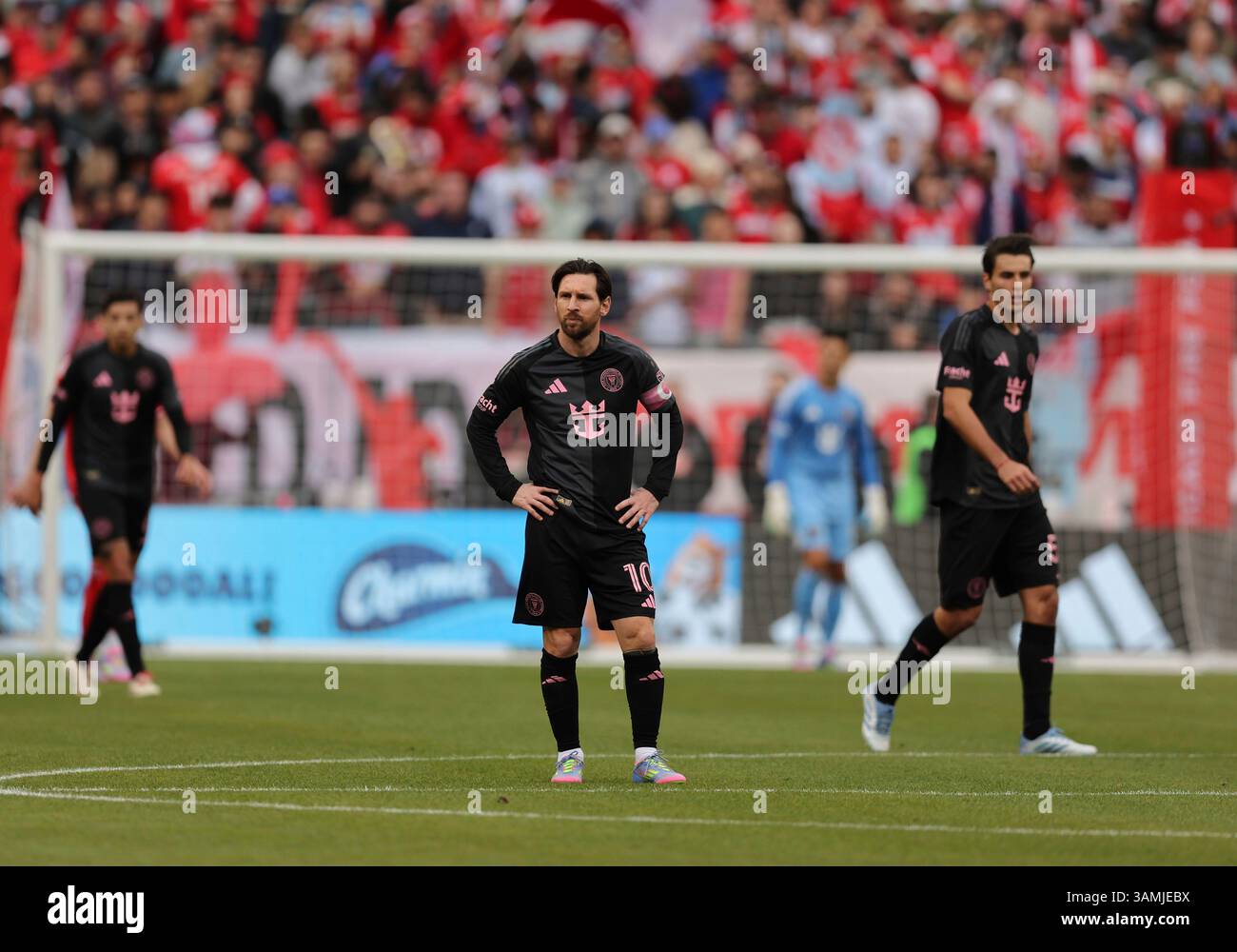 CHICAGO, IL - APRIL 13: Lionel Messi #10 of Inter Miami looks on during ...