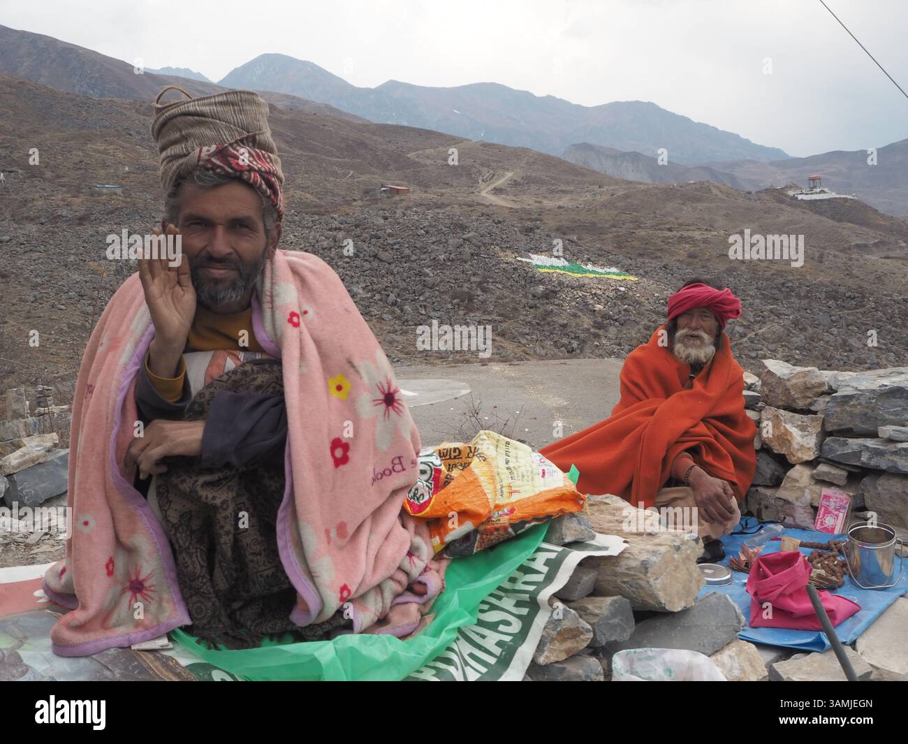 At the crossroads of earth and spirit sadhus rest in stillness at ...