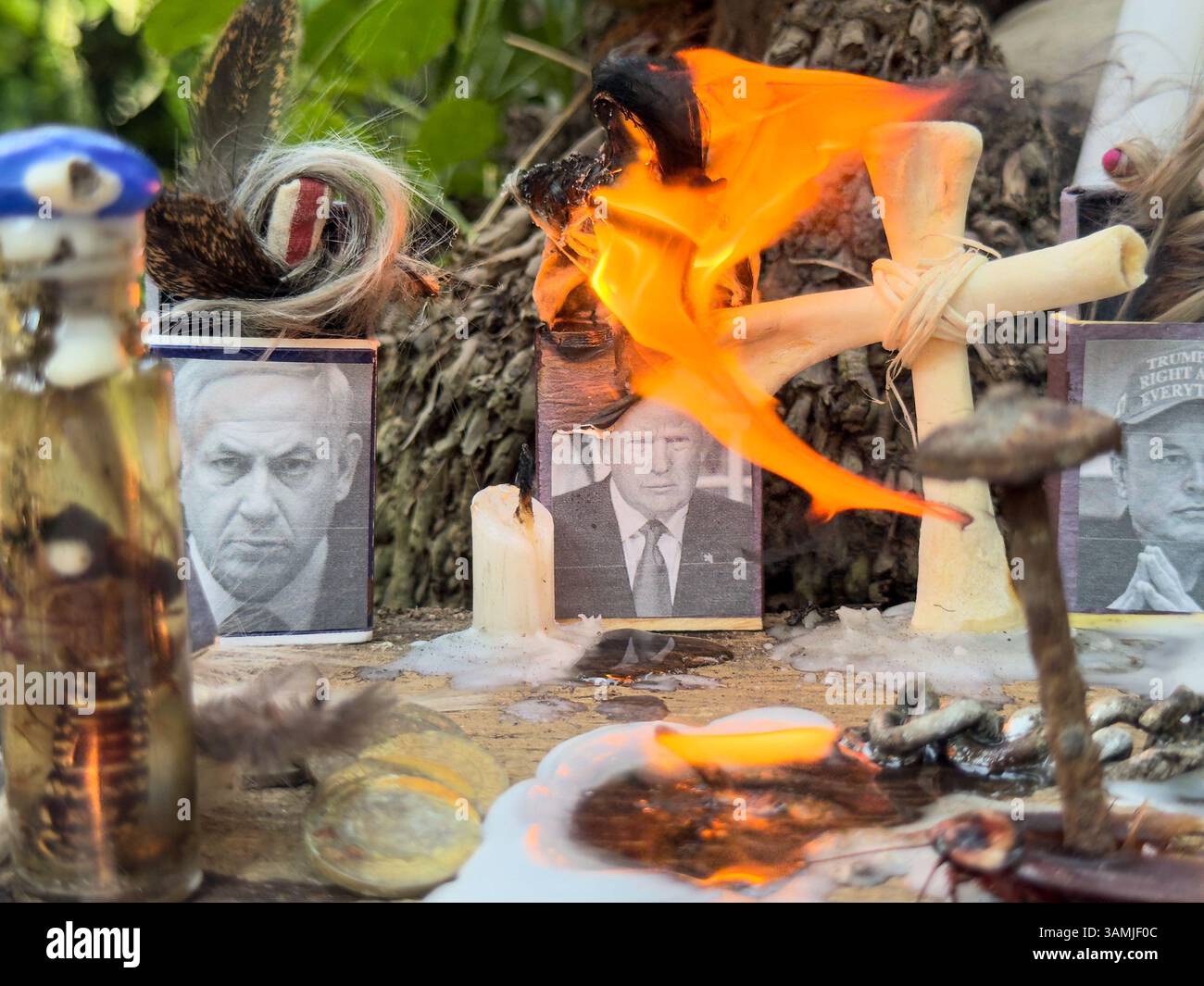 Tayabas, Philippines. Apr 13,2025. Astonishing esoteric ritual mixing ...