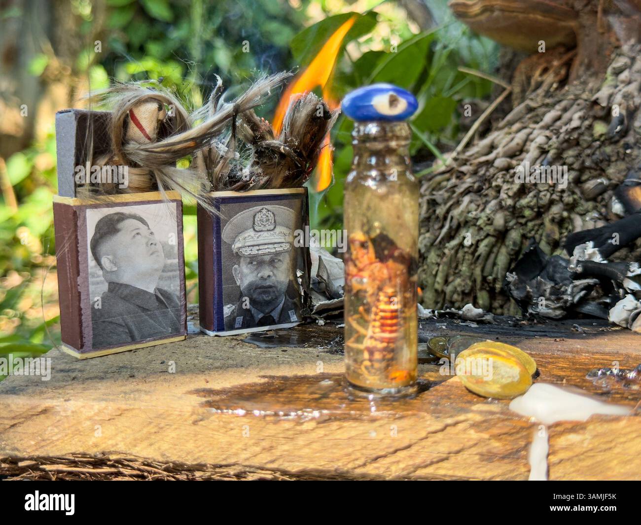 Tayabas, Philippines. Apr 13,2025. Astonishing esoteric ritual mixing ...