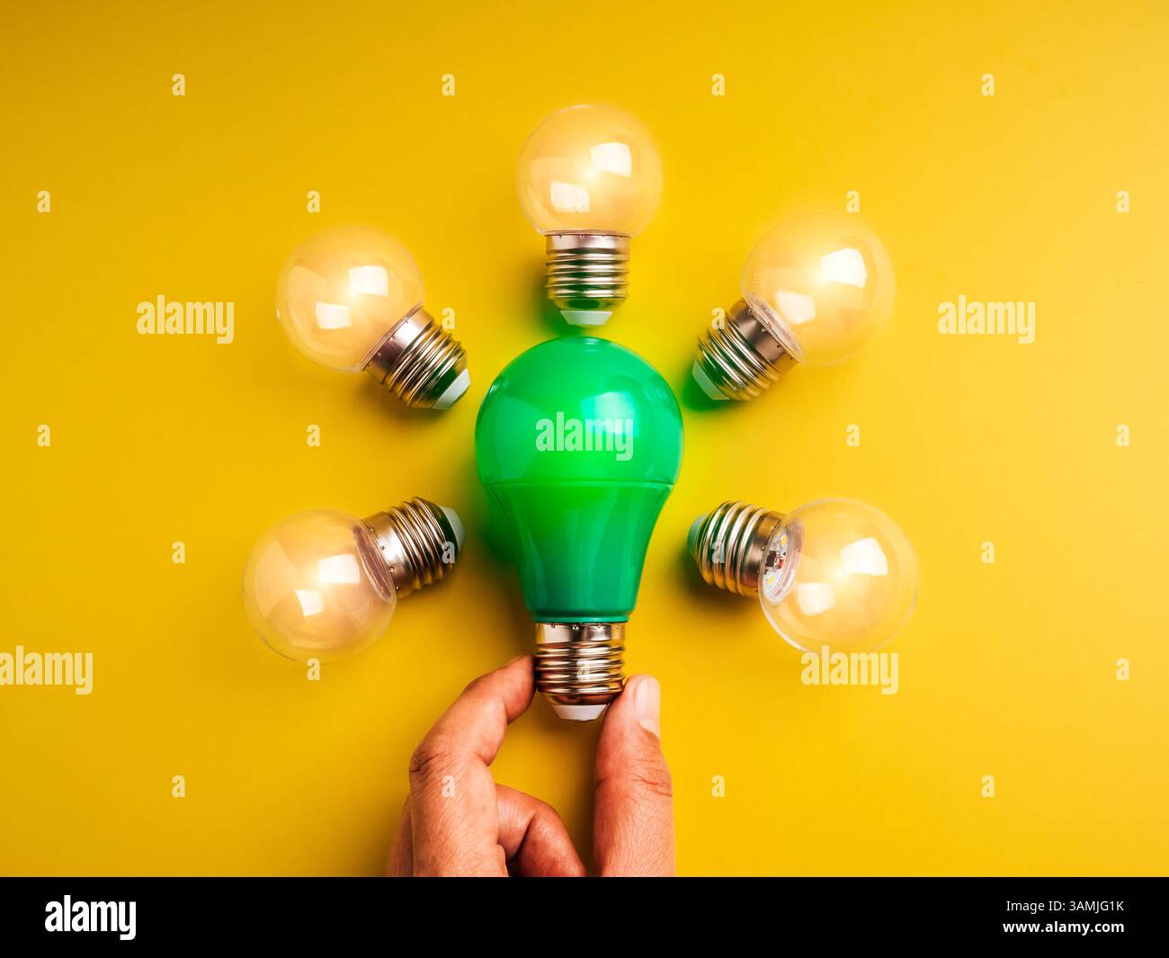 Creative idea, environment care, green innovation and sustainability ...