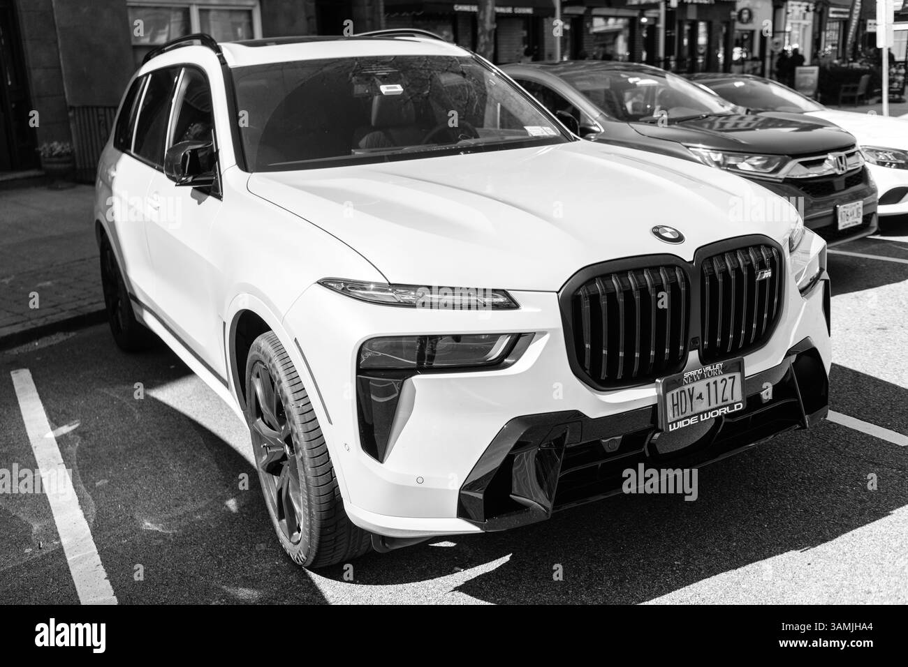 New York City, USA - March 31, 2024: BMW X7 modern car parked outdoor ...