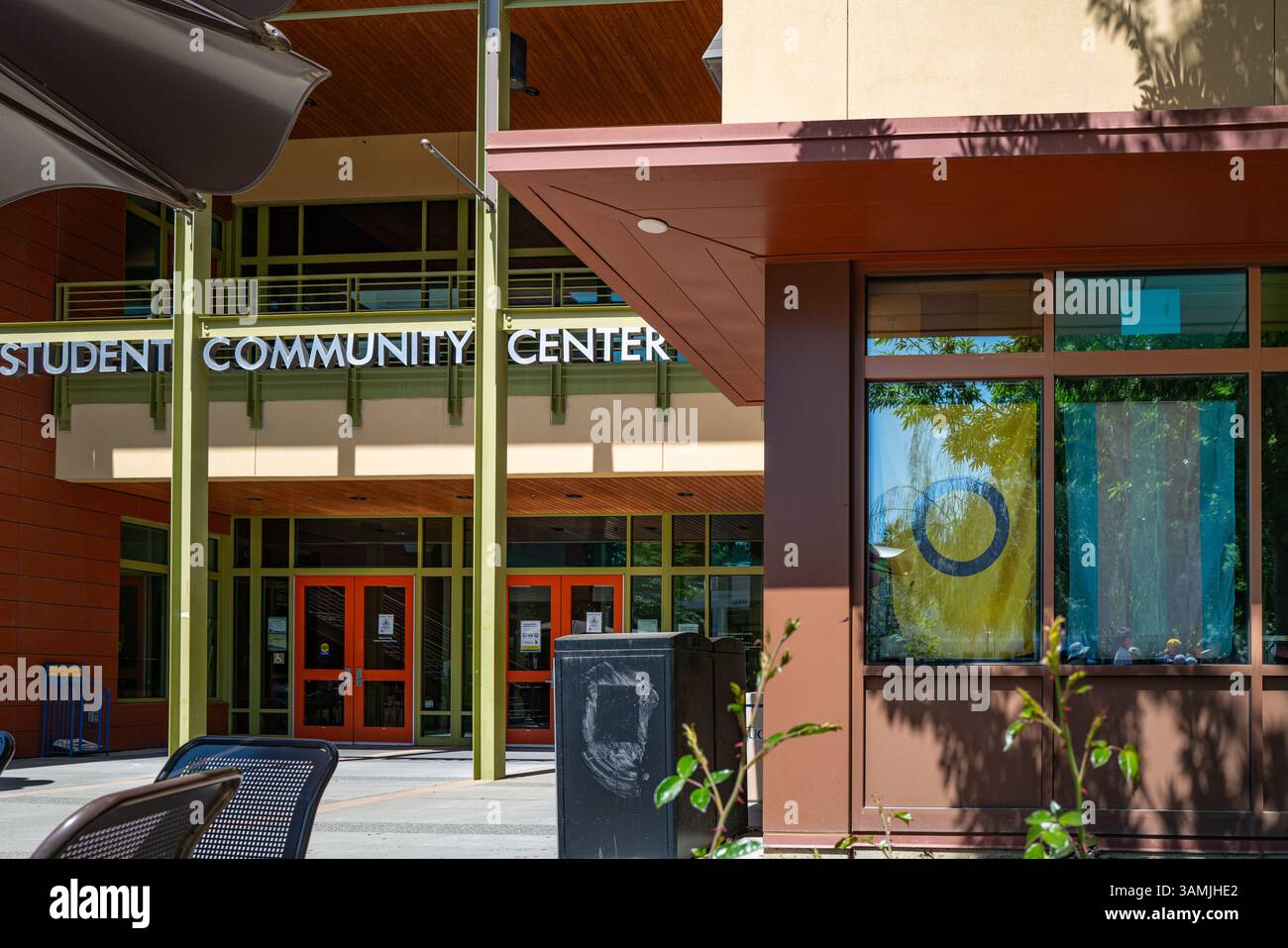 Exterior of the Student Community Center with intersex and transgender ...