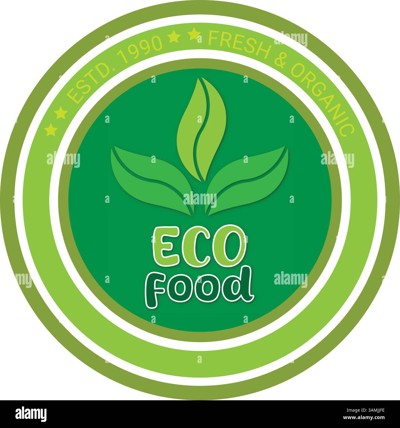 Eco food logo template Stock Vector Image & Art - Alamy