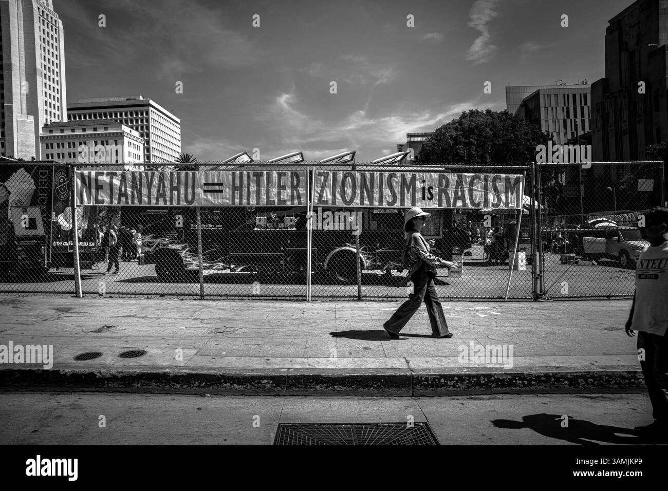 Altadena, California, USA. 12th Apr, 2025. Signs posted outside the ...
