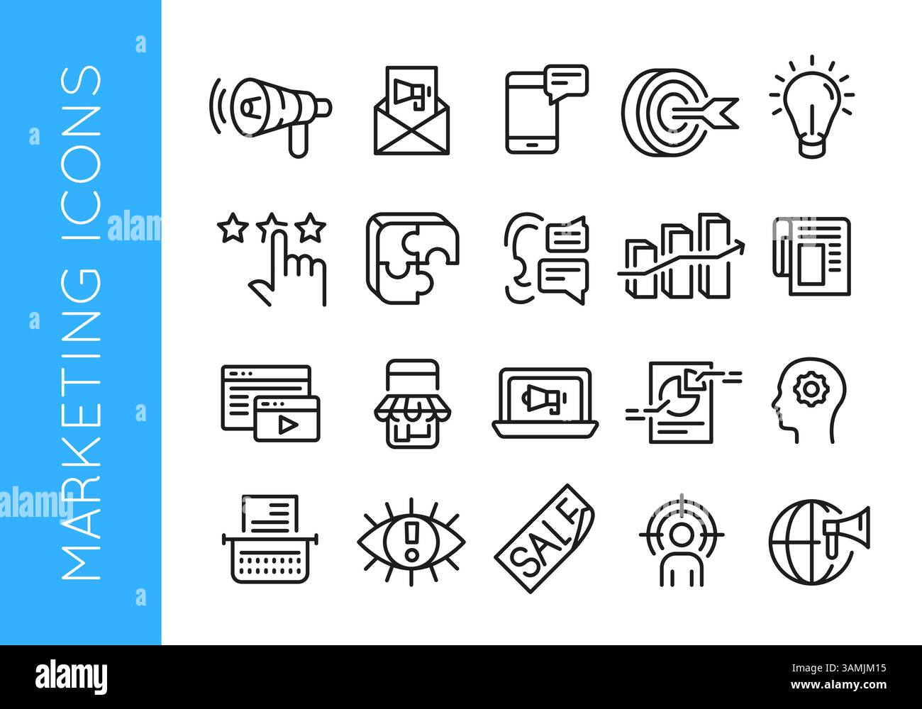 Marketing Icons Set Stock Vector Image & Art - Alamy
