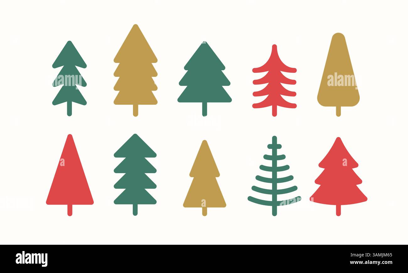 Winter fir tree colorful Stock Vector Images - Alamy