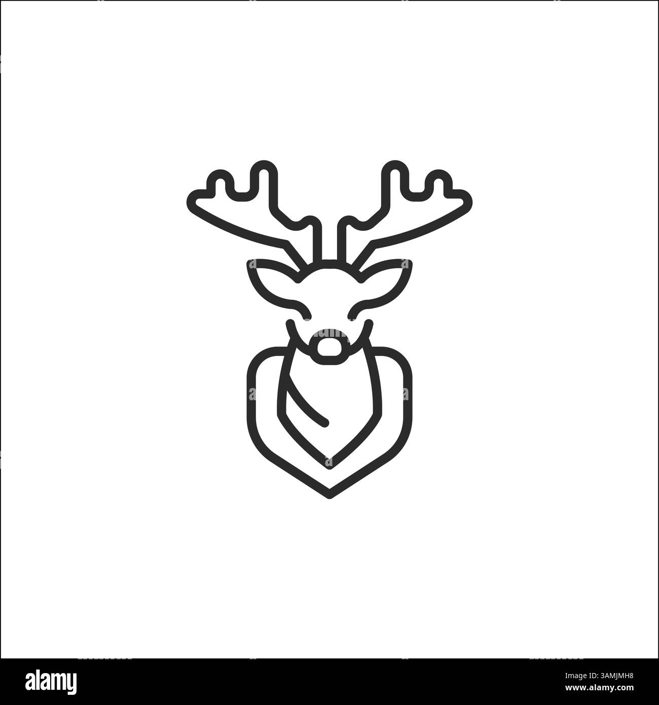 Deer Head Icon Stock Vector Image & Art - Alamy