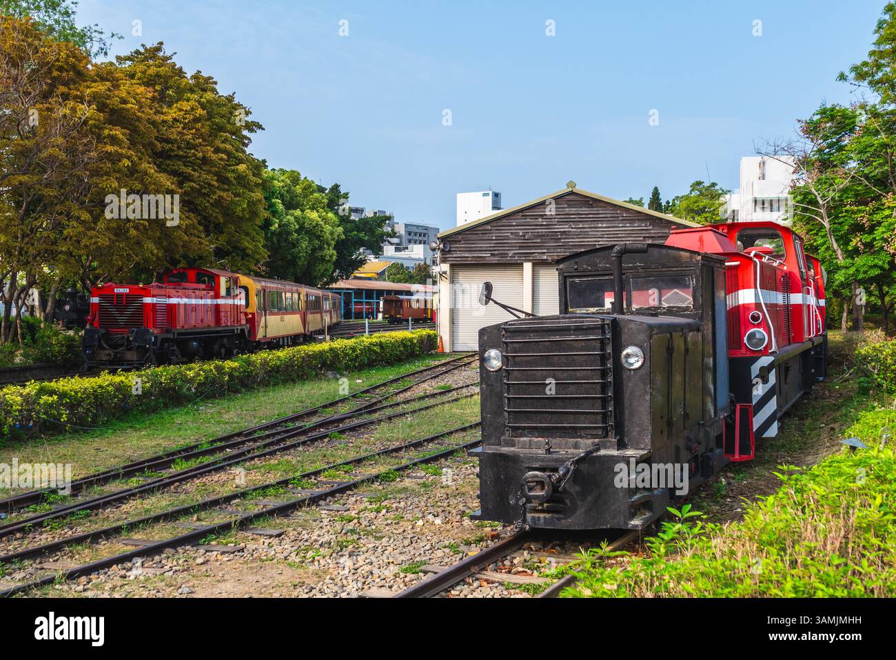 Alishan Forest Railway Garage Park in Chiayi City, Taiwan Stock Photo ...