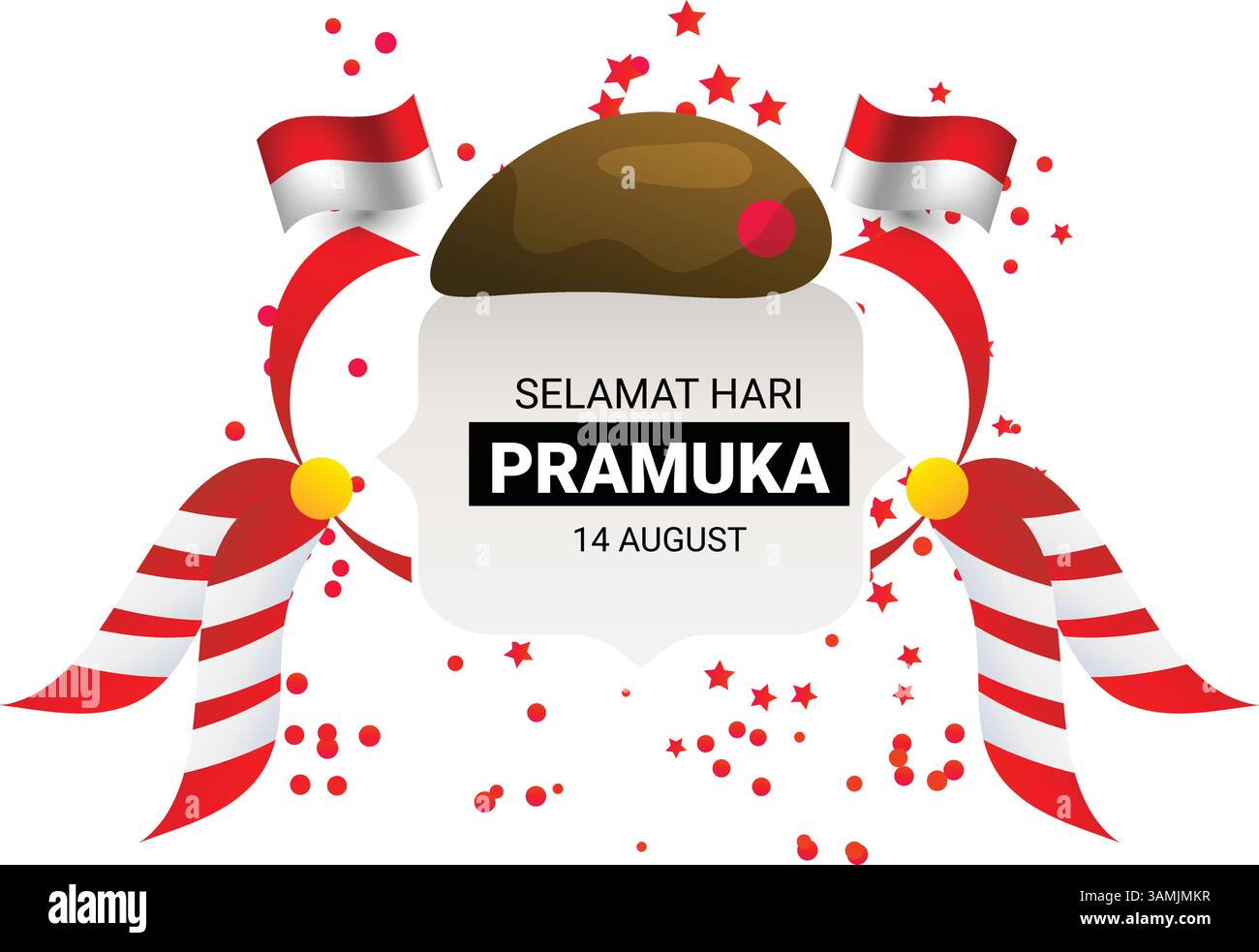 Selamat Hari Pramuka Illustration Indonesian Scout Day Celebration ...